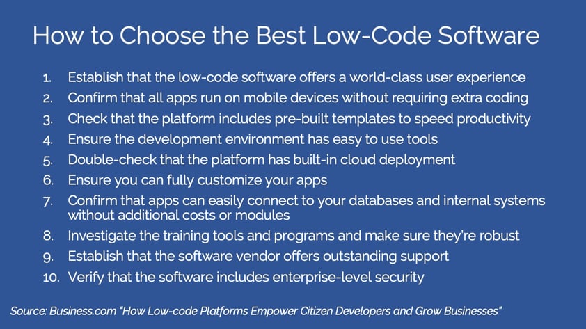 Best Low Code Platform/Development Tools for App Development