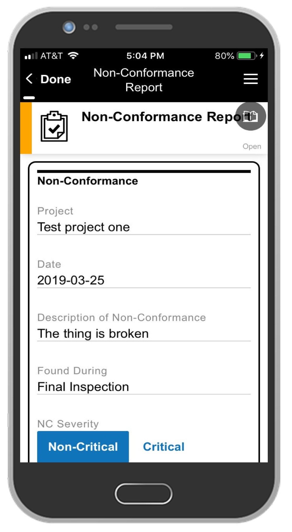 Non-Conformance Report (NCR) Form & Template App