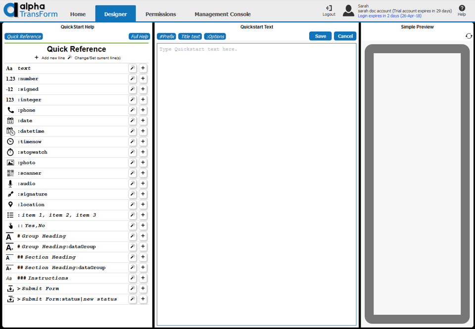TransForm Tutorial Part 1: Designing Your First Form